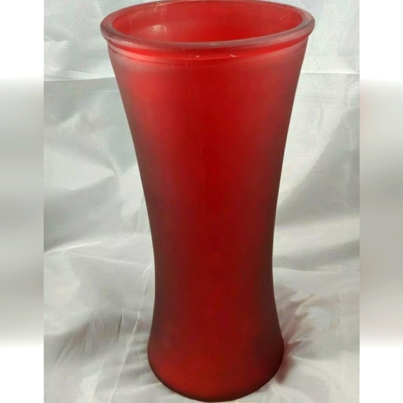 Other | Rudy Red Frosted Vase | Poshmark